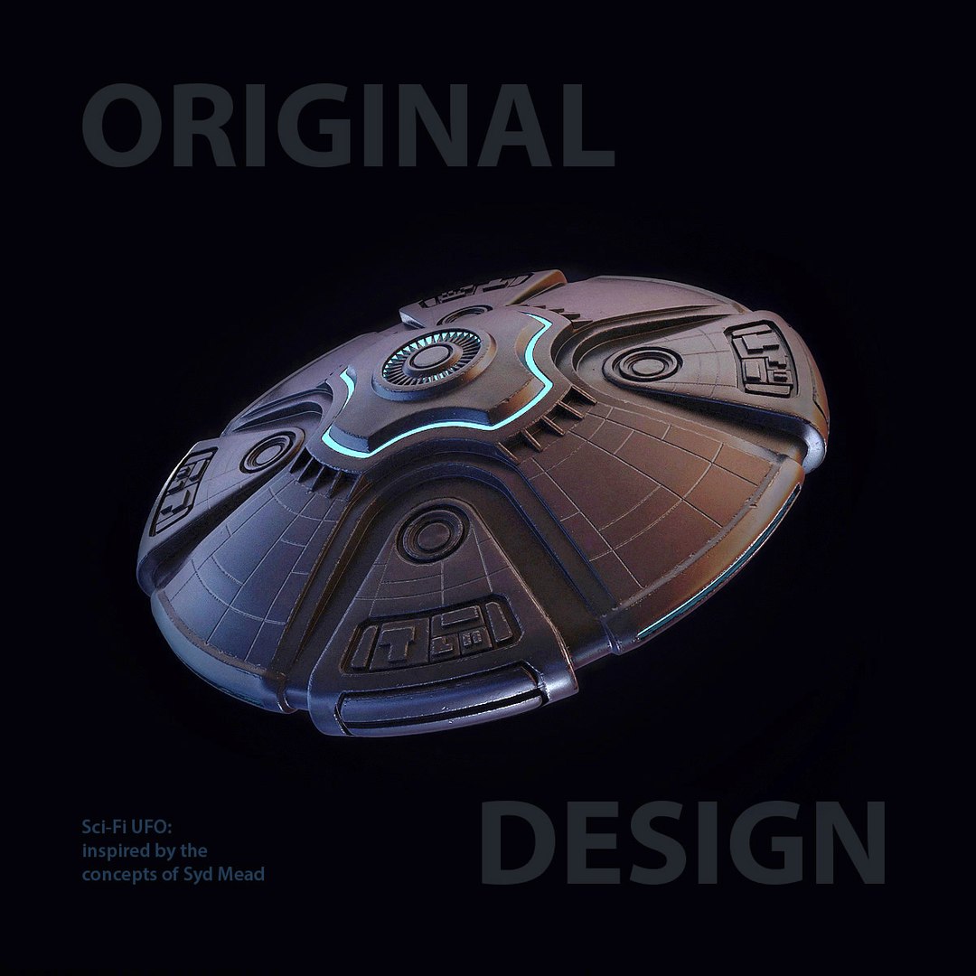 Sci-fi Ufo 3d Model