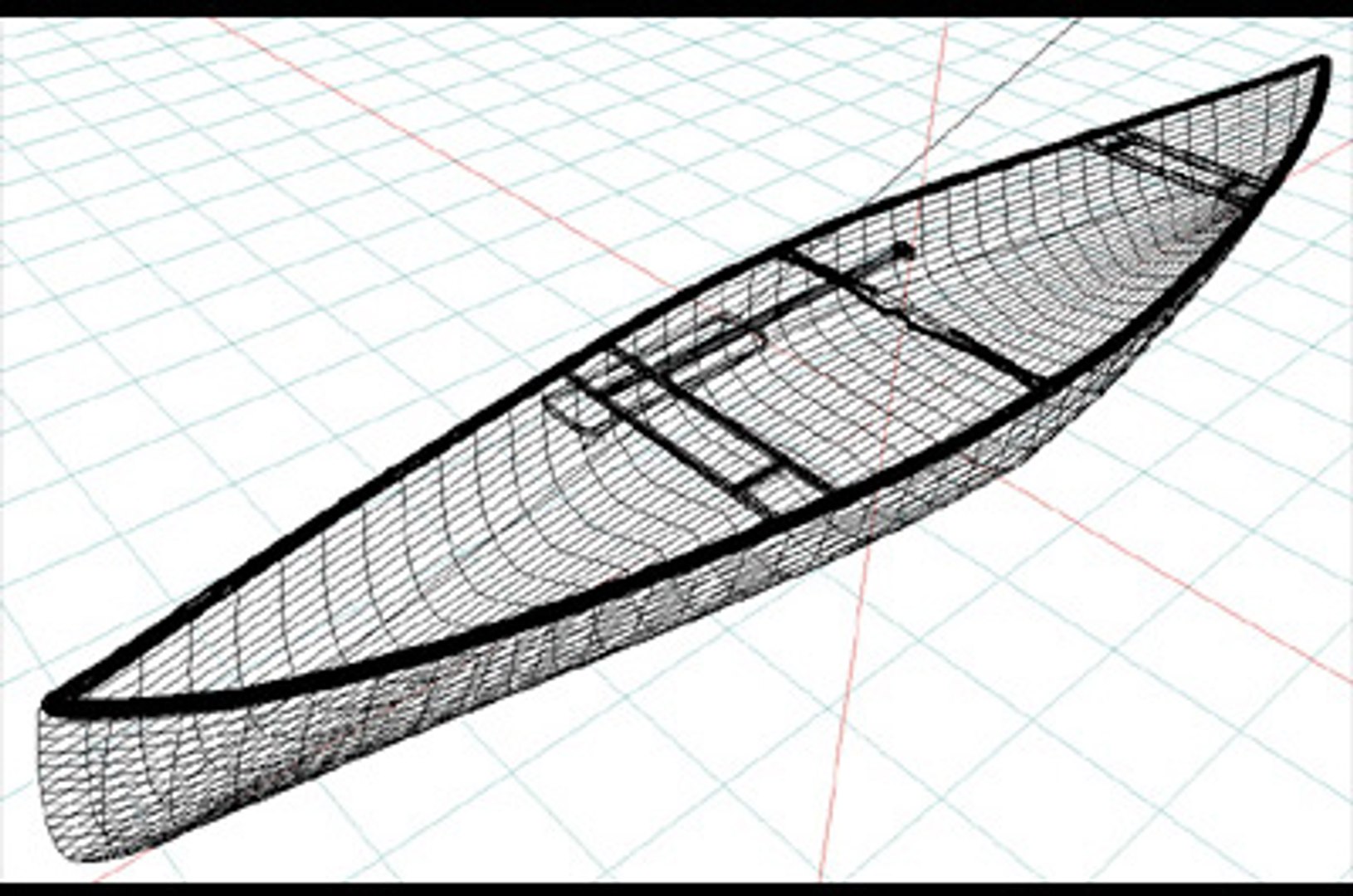 Canoe Autocad 3d Model