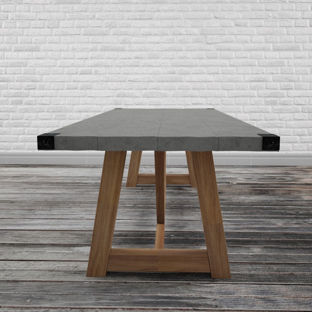 3D Concrete Table Model - TurboSquid 1292549