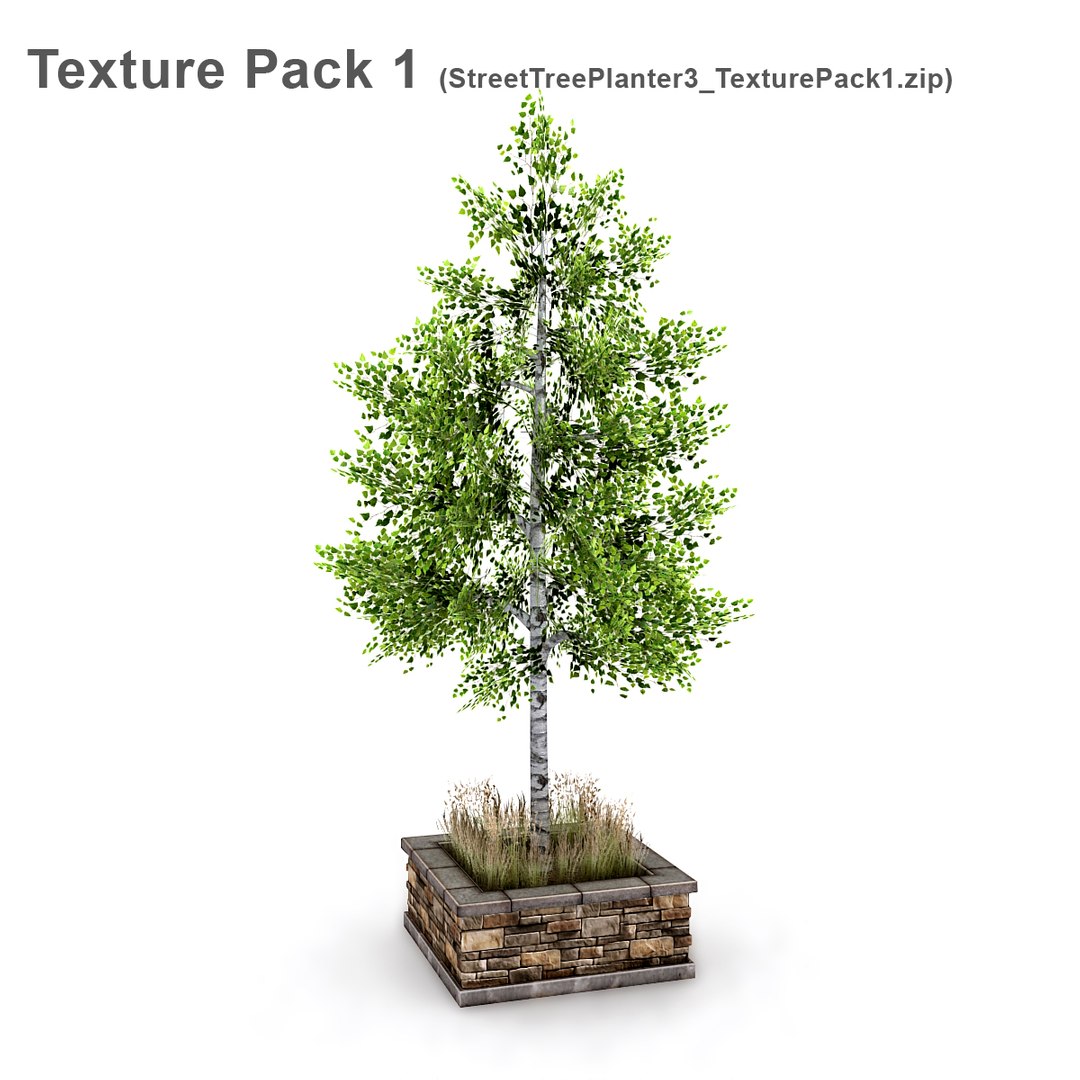 3D Street Tree Planter - TurboSquid 1322320