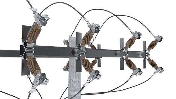 modelo 3d Poste de distribución eléctrica - TurboSquid 2275147