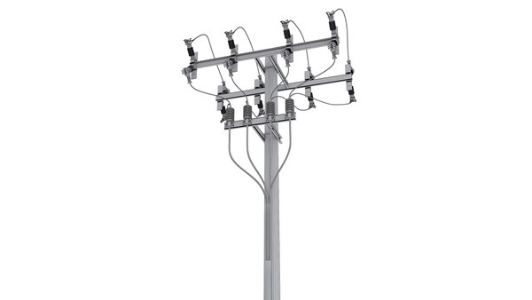modelo 3d Poste de distribución eléctrica - TurboSquid 2275147