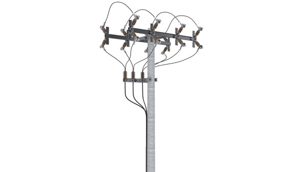 modelo 3d Poste de distribución eléctrica - TurboSquid 2275147