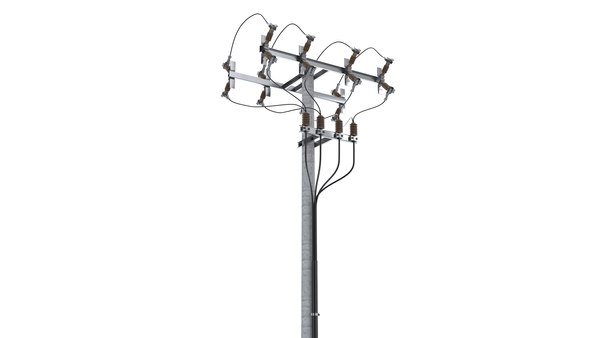 modelo 3d Poste de distribución eléctrica - TurboSquid 2275147