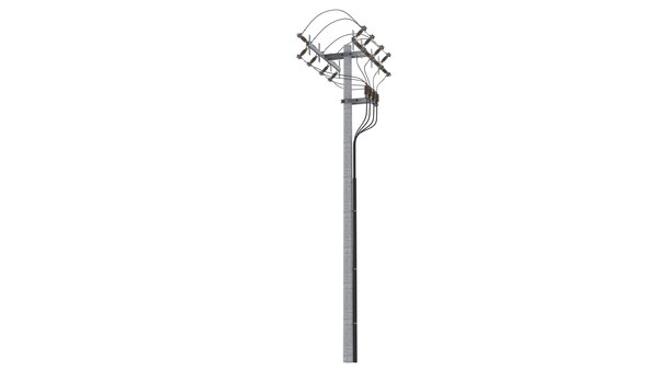 modelo 3d Poste de distribución eléctrica - TurboSquid 2275147