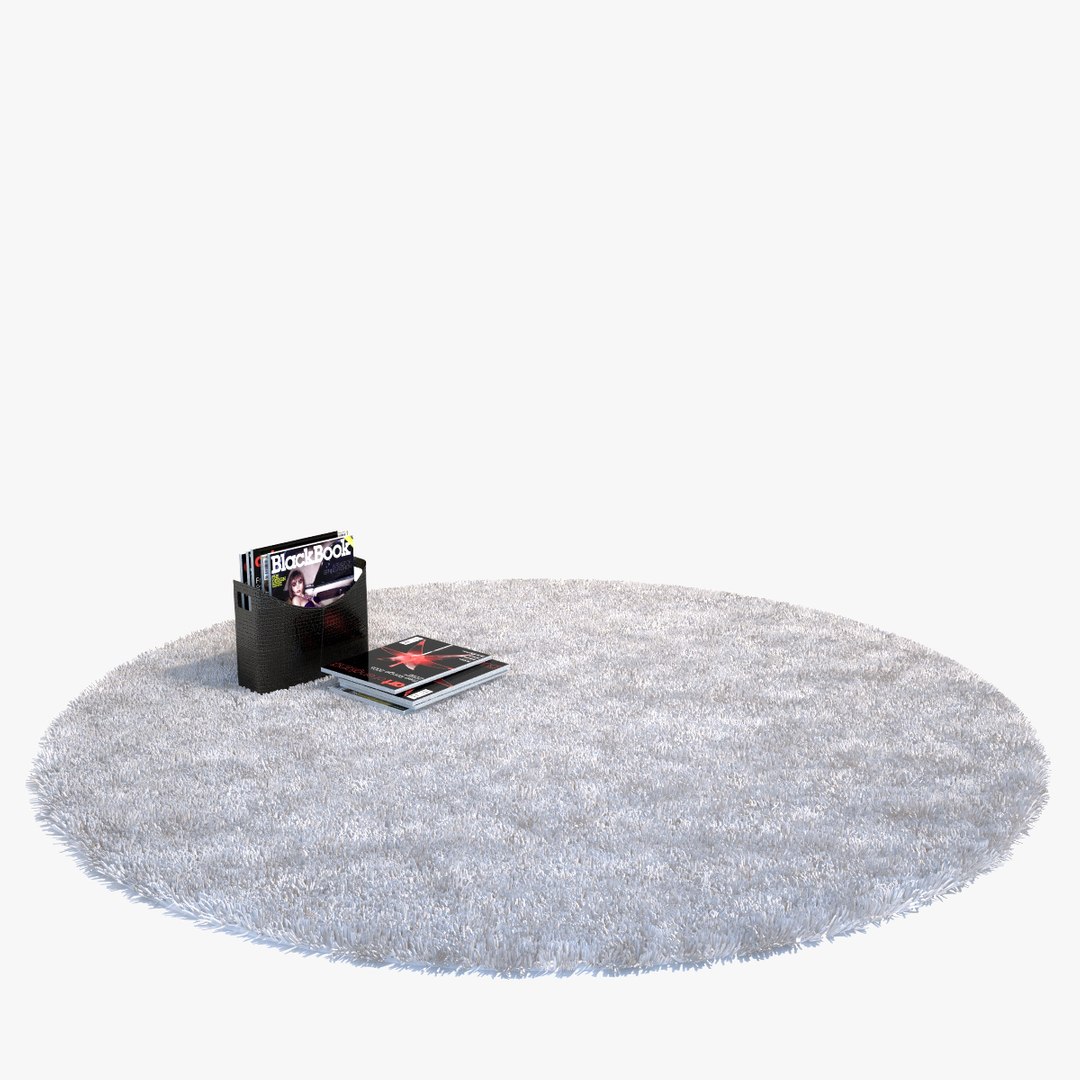 3d fluffy rug model
