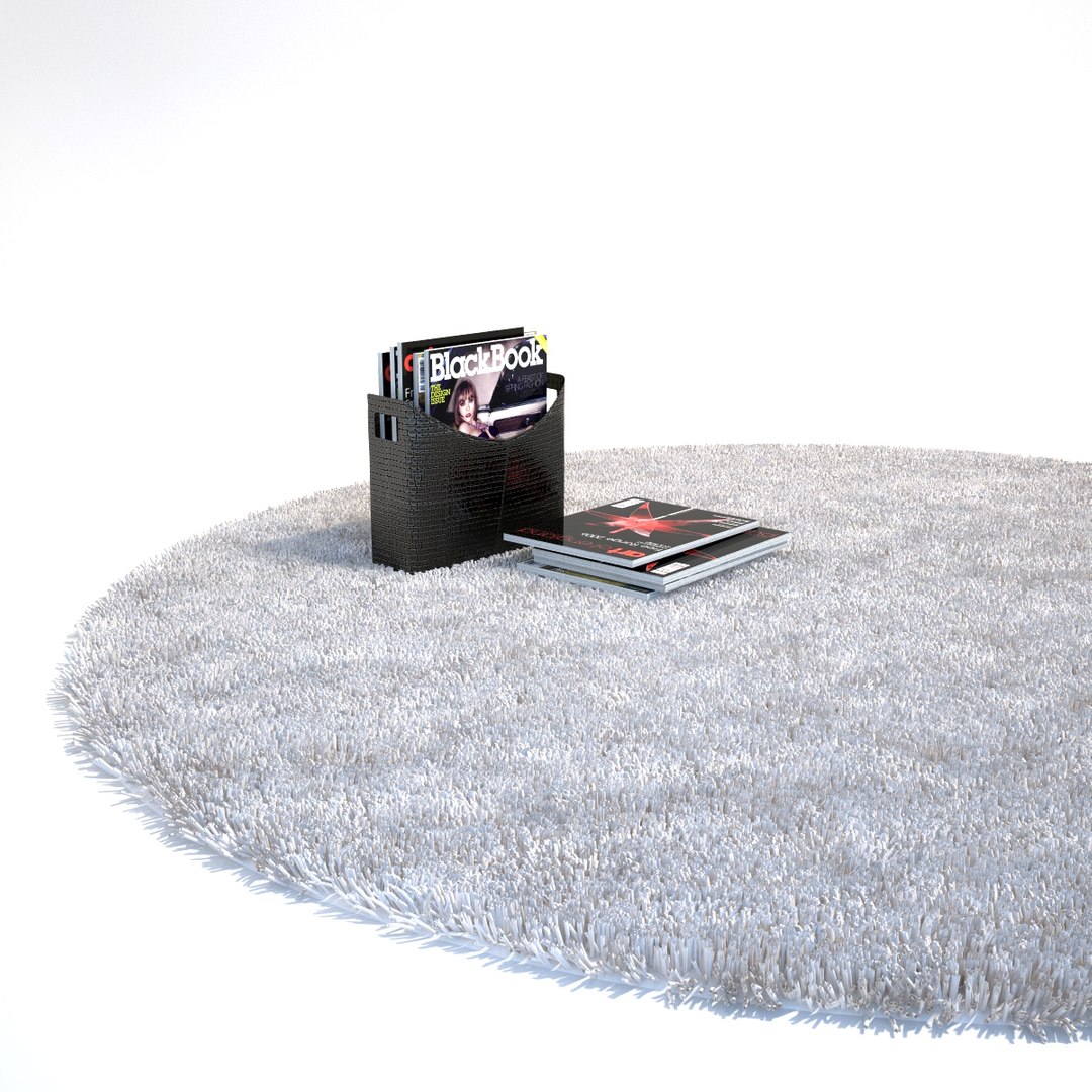 3d Fluffy Rug Model