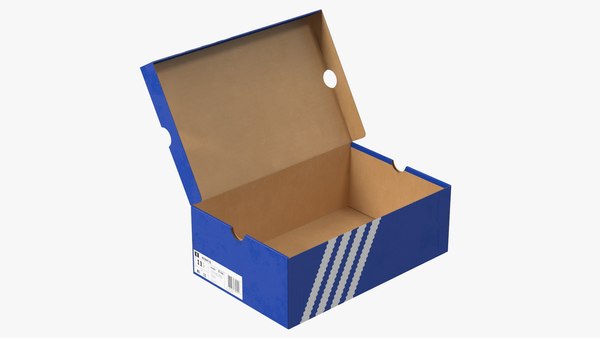 Blauer Karton Schuhkarton offen 3D-Modell - TurboSquid 2011407