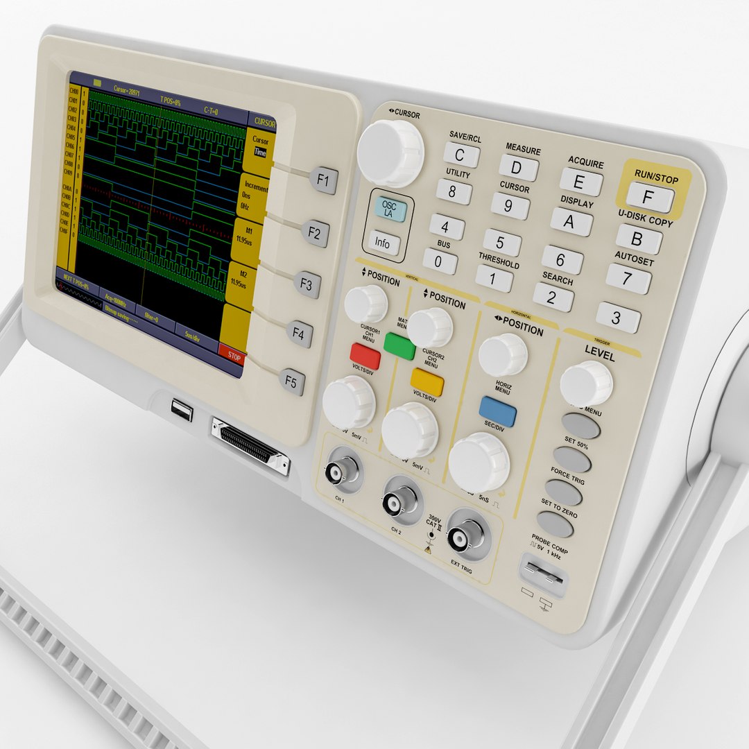 3D Digital Oscilloscope Model - TurboSquid 1298491