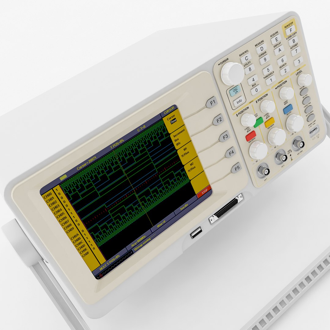 3D Digital Oscilloscope Model - TurboSquid 1298491