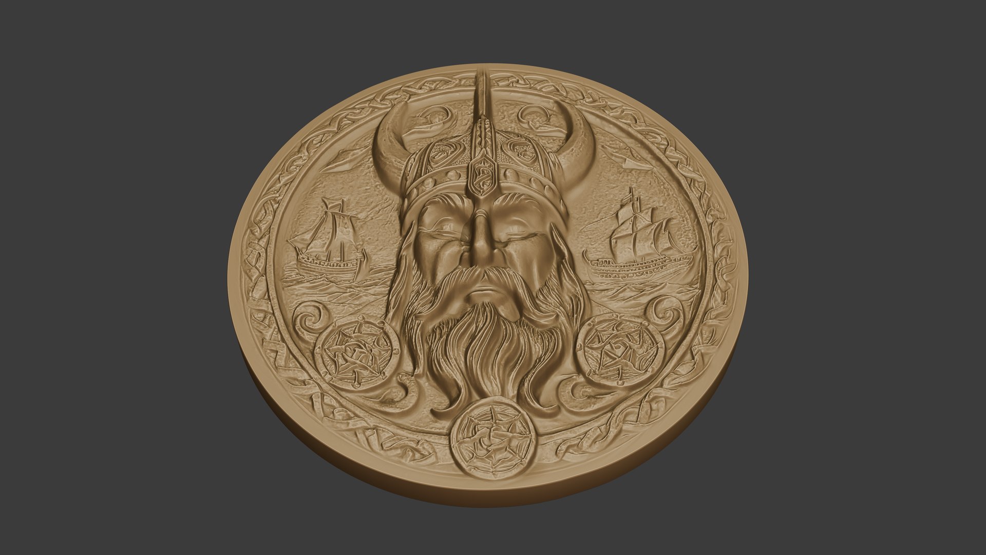 3D Viking Relief Pendant And Mould 3D Print Model Model - TurboSquid ...