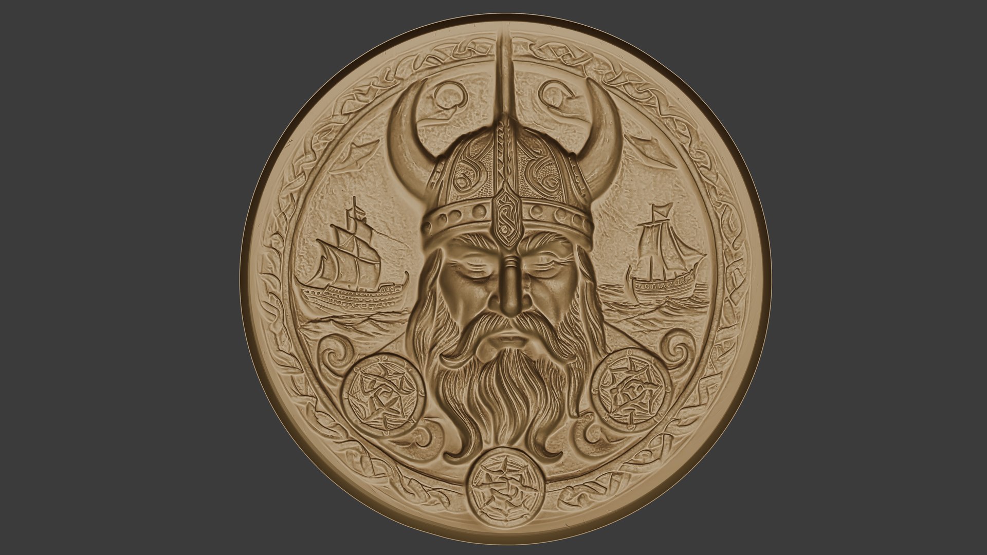 3D Viking Relief Pendant And Mould 3D Print Model Model - TurboSquid ...