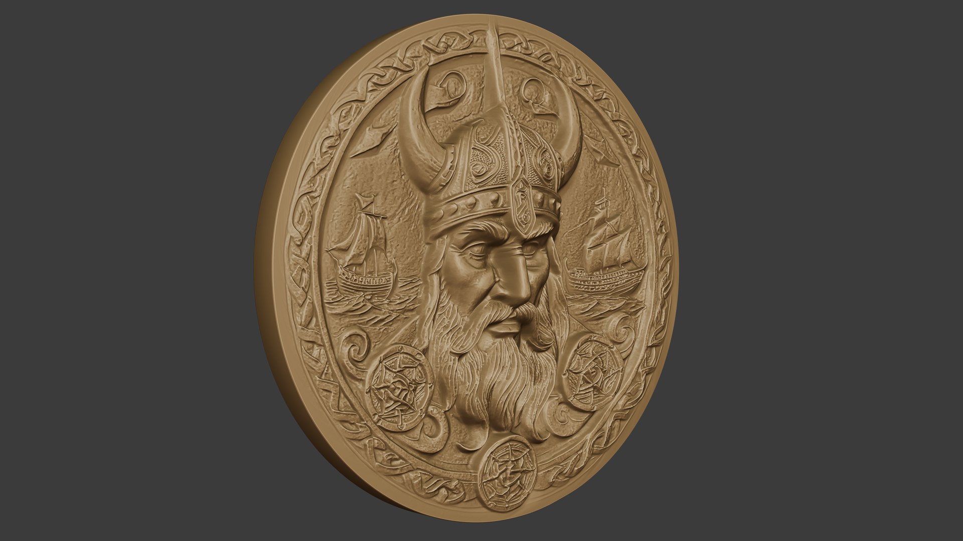 3D Viking Relief Pendant And Mould 3D Print Model Model - TurboSquid ...