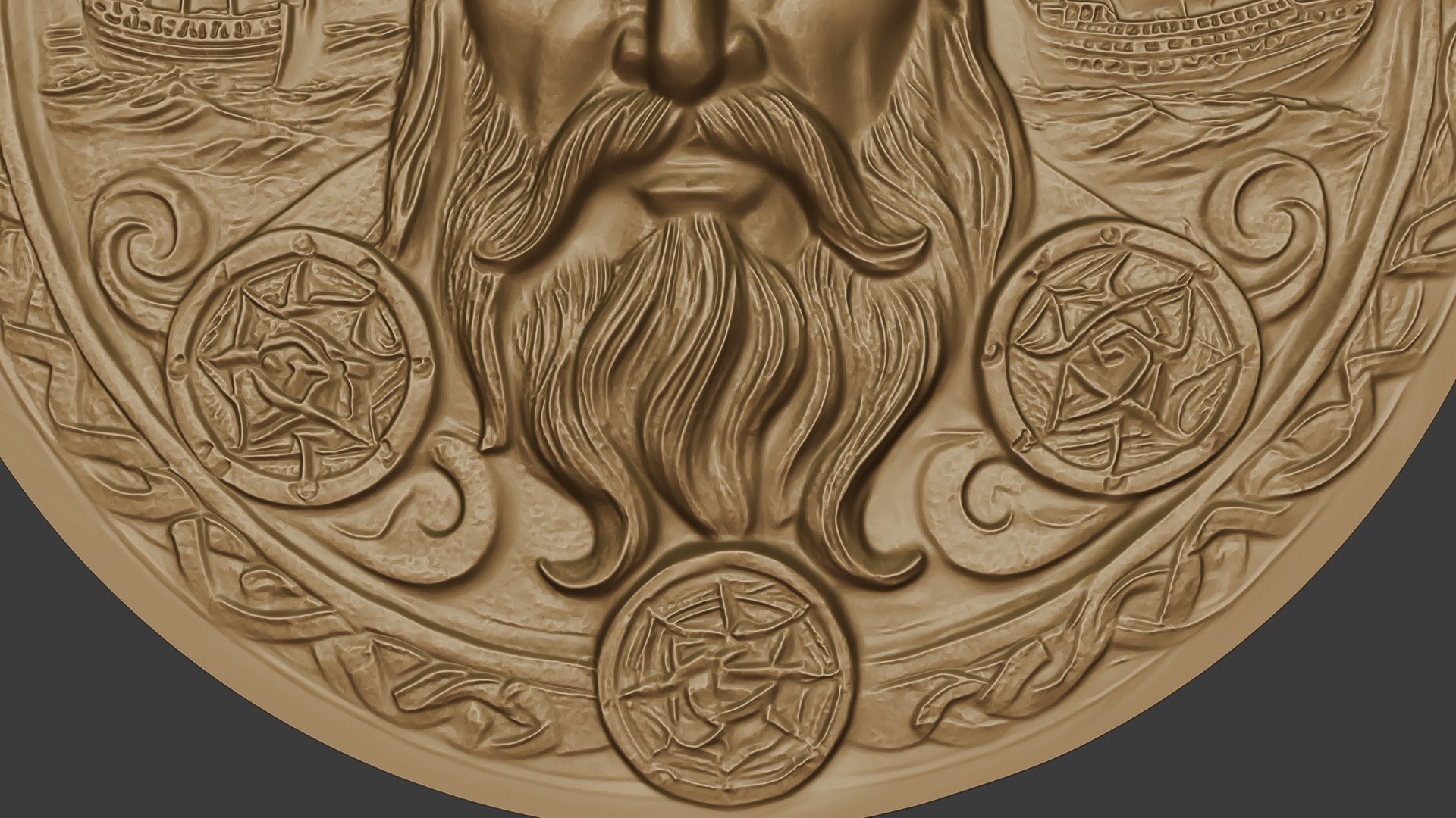 3D Viking Relief Pendant And Mould 3D Print Model Model - TurboSquid ...