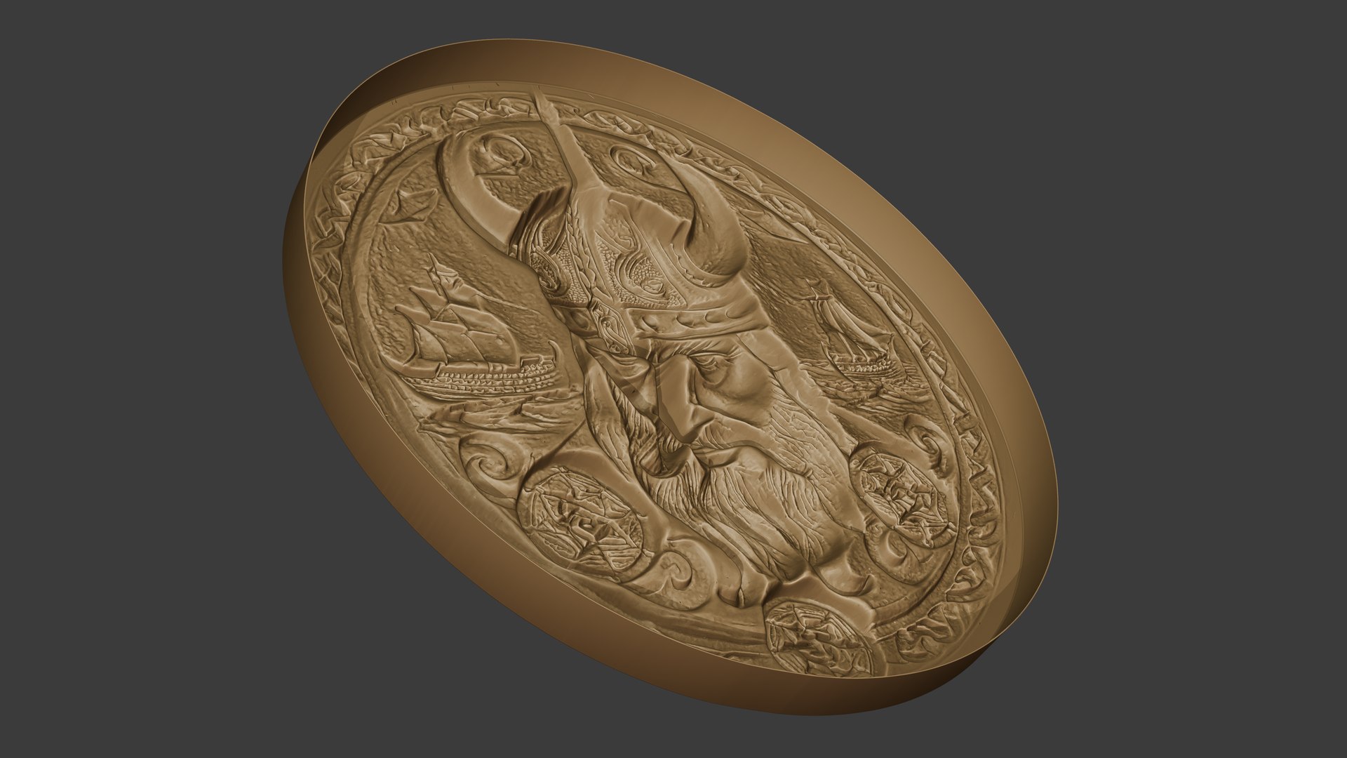 3D Viking Relief Pendant And Mould 3D Print Model Model - TurboSquid ...