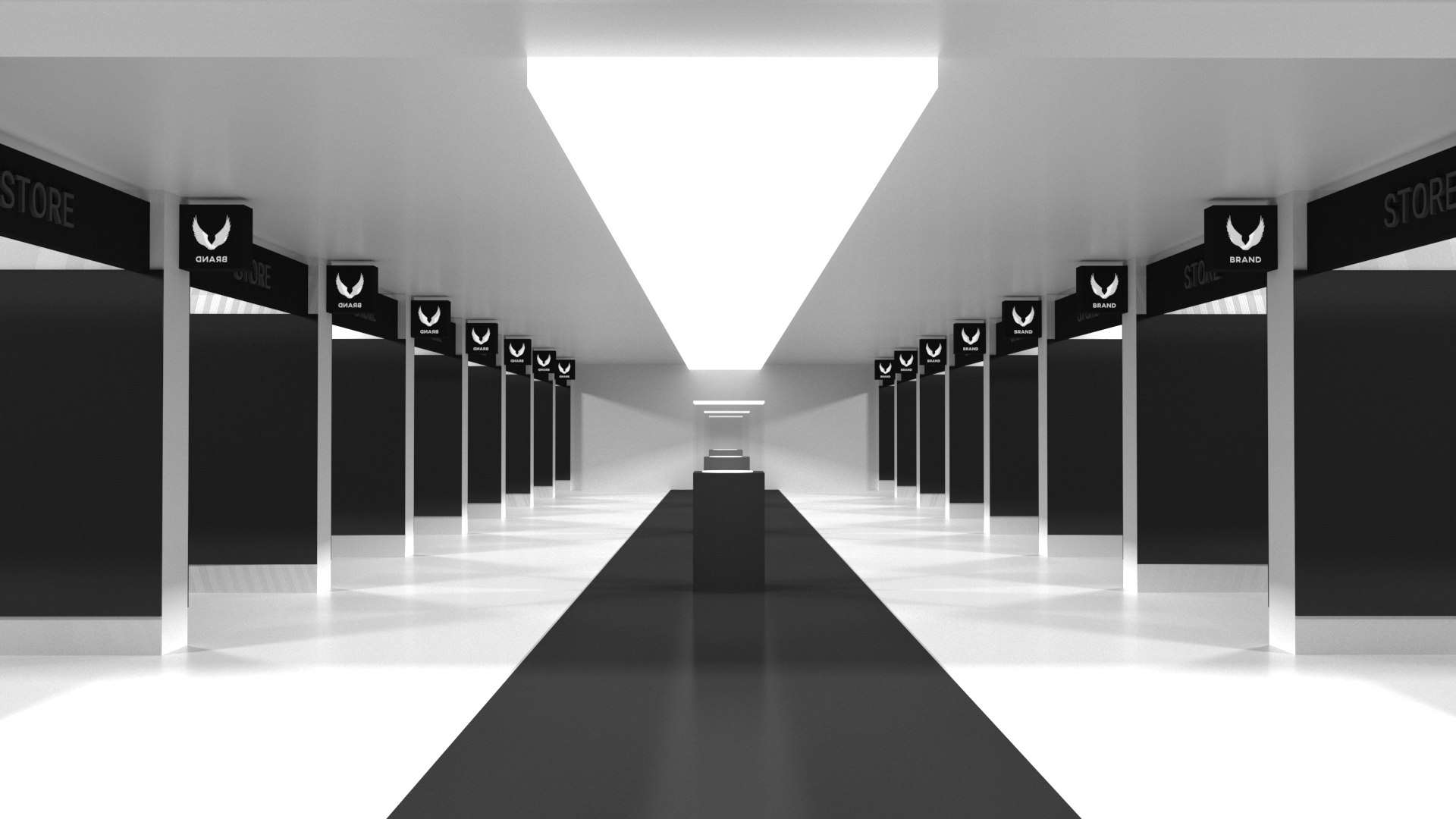 Shop Underground Mall 3D Model - TurboSquid 1702328