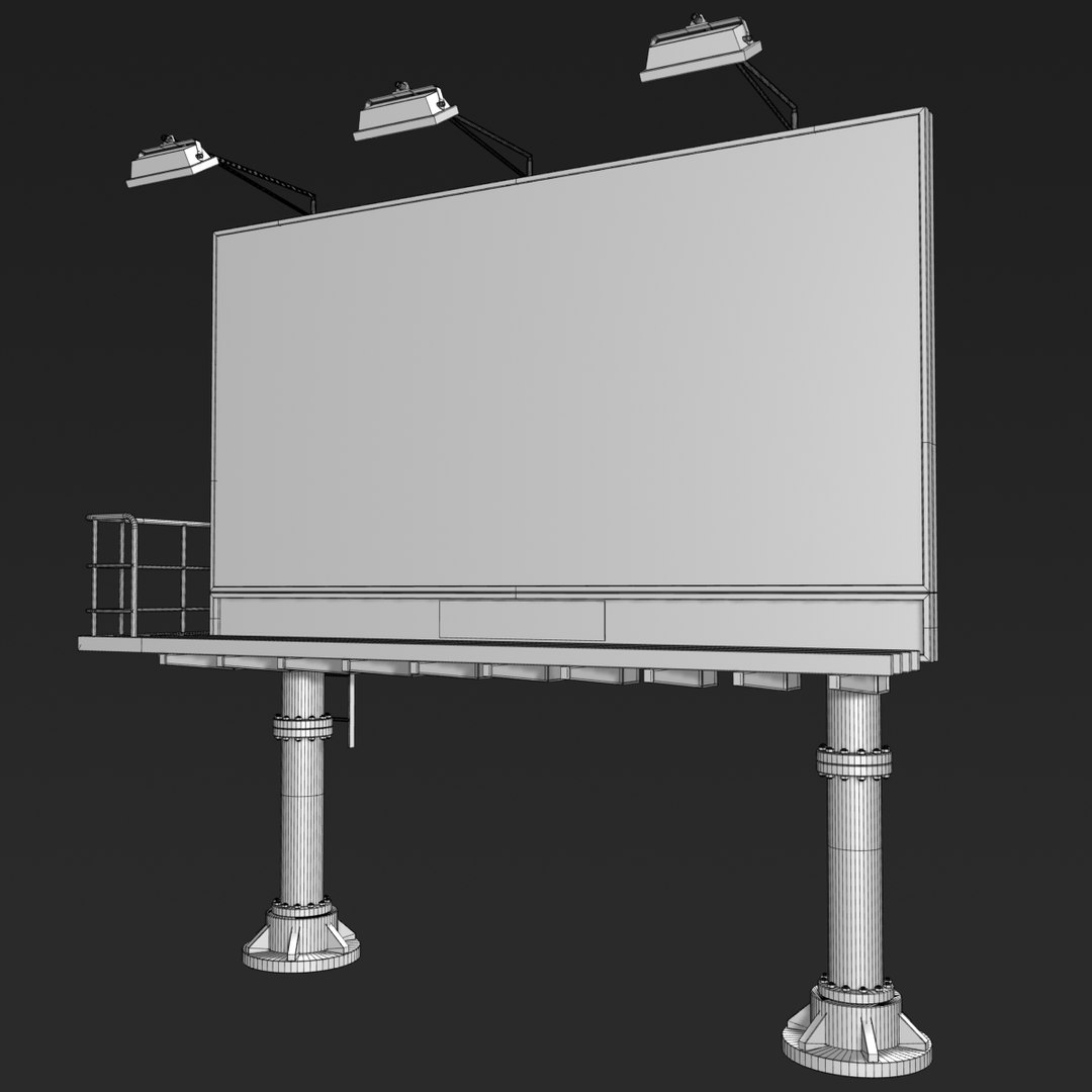 Billboard 48 Sheet Pillars 3d Lwo