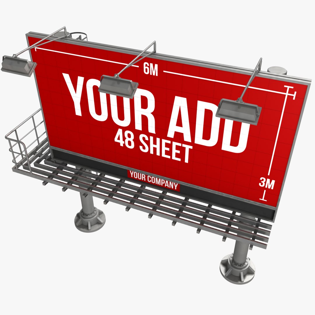 Billboard 48 Sheet Pillars 3d Lwo