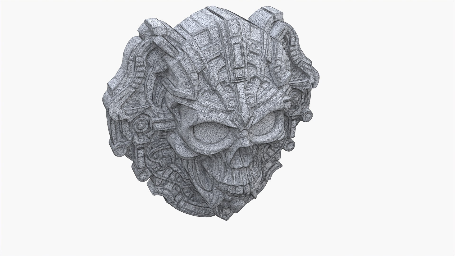 Techno Totem Skull 10 3D Model - TurboSquid 2205282