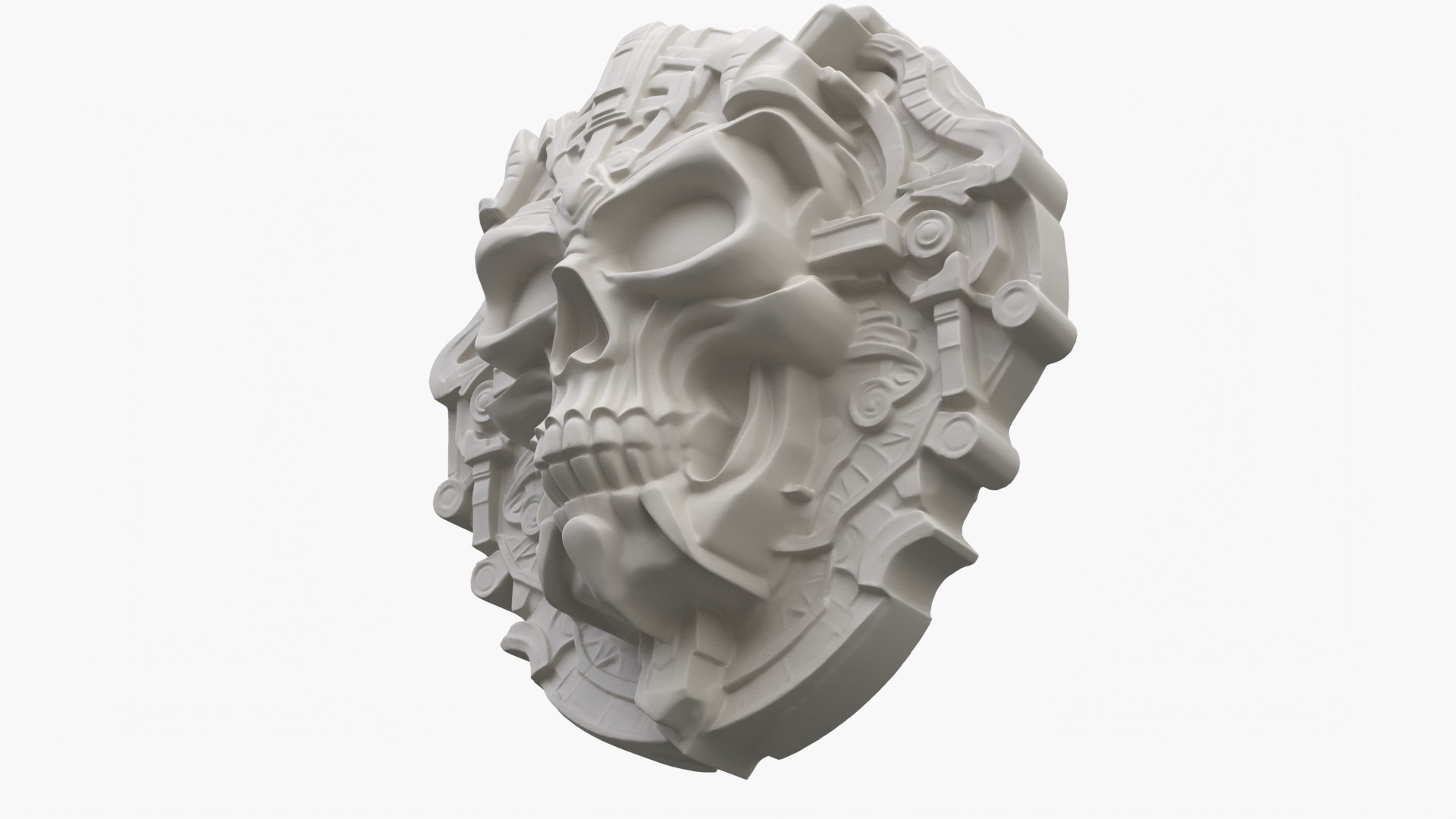 Techno Totem Skull 10 3D Model - TurboSquid 2205282