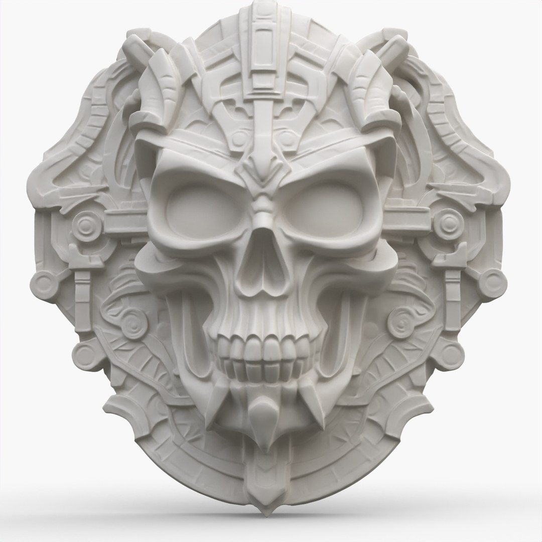 Techno Totem Skull 10 3D Model - TurboSquid 2205282