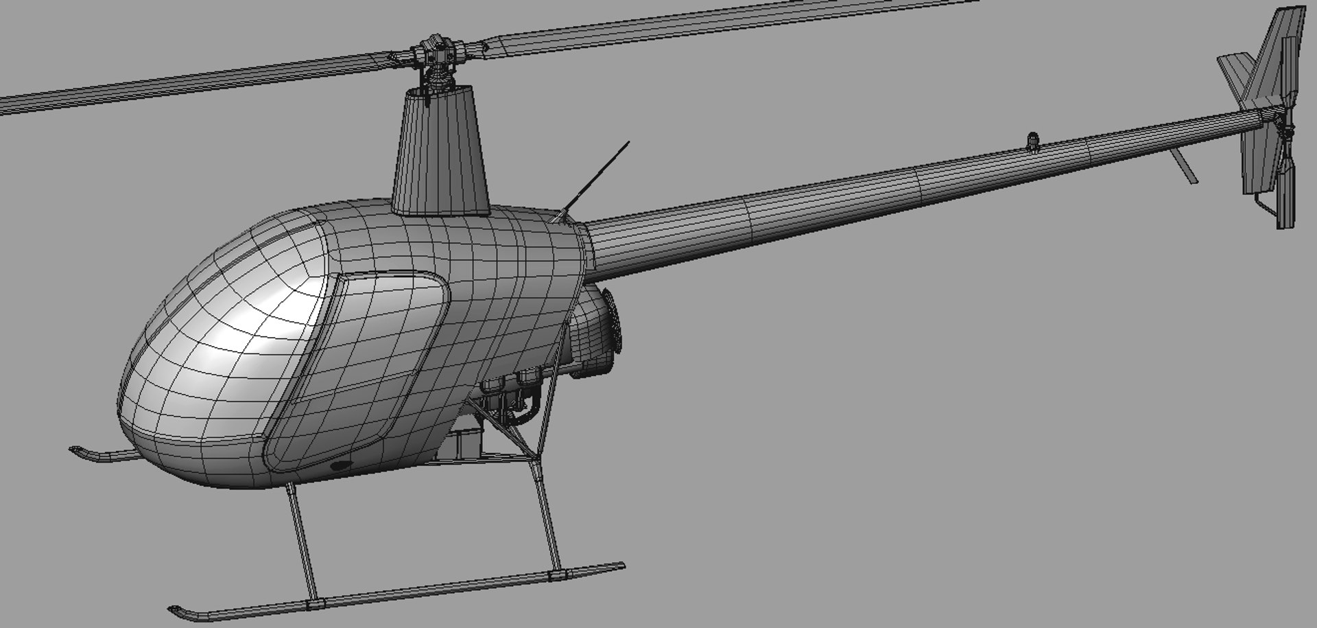 Robinson R22 3d Obj