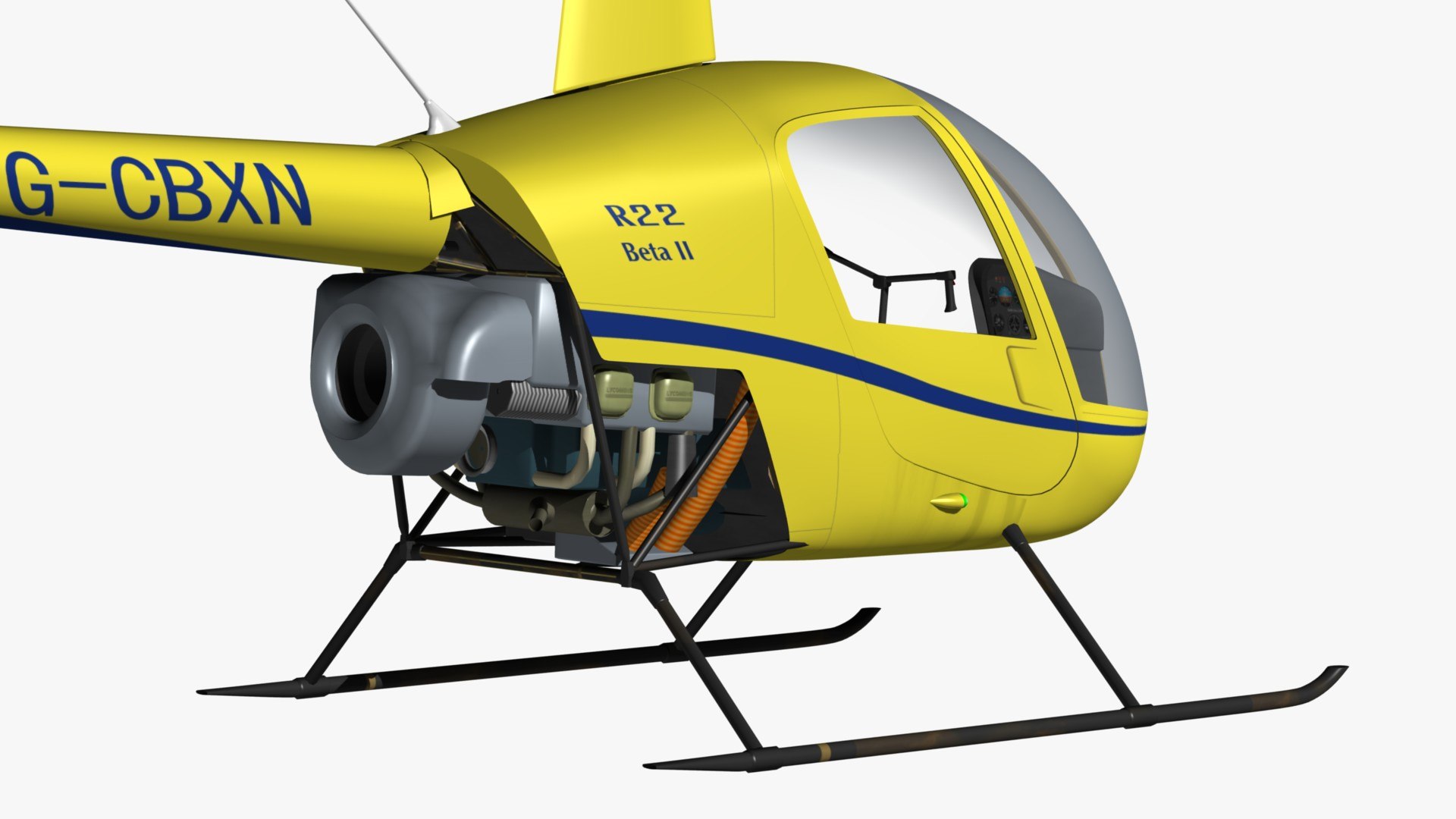 Robinson R22 3d Obj