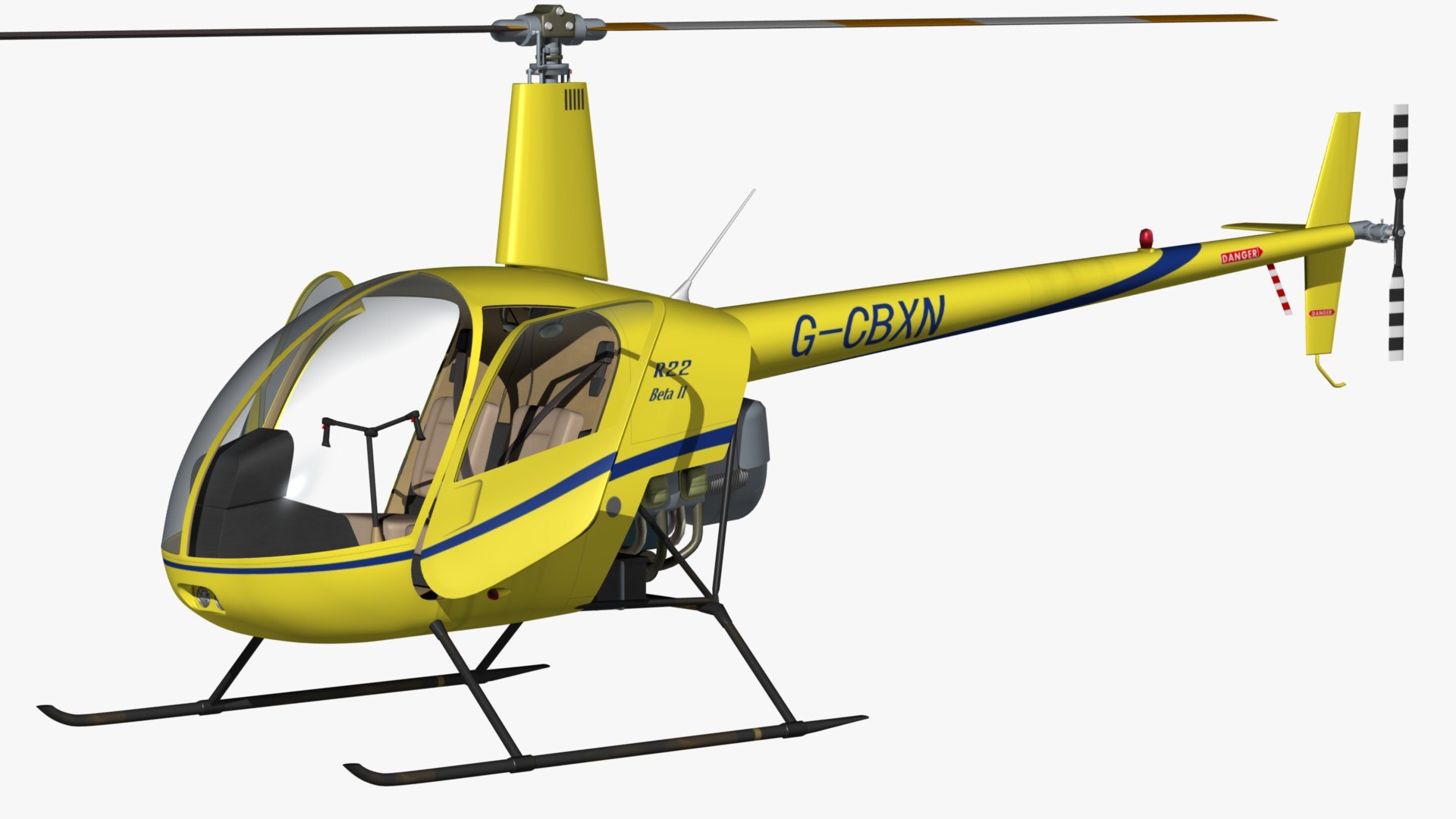 Robinson R22 3d Obj