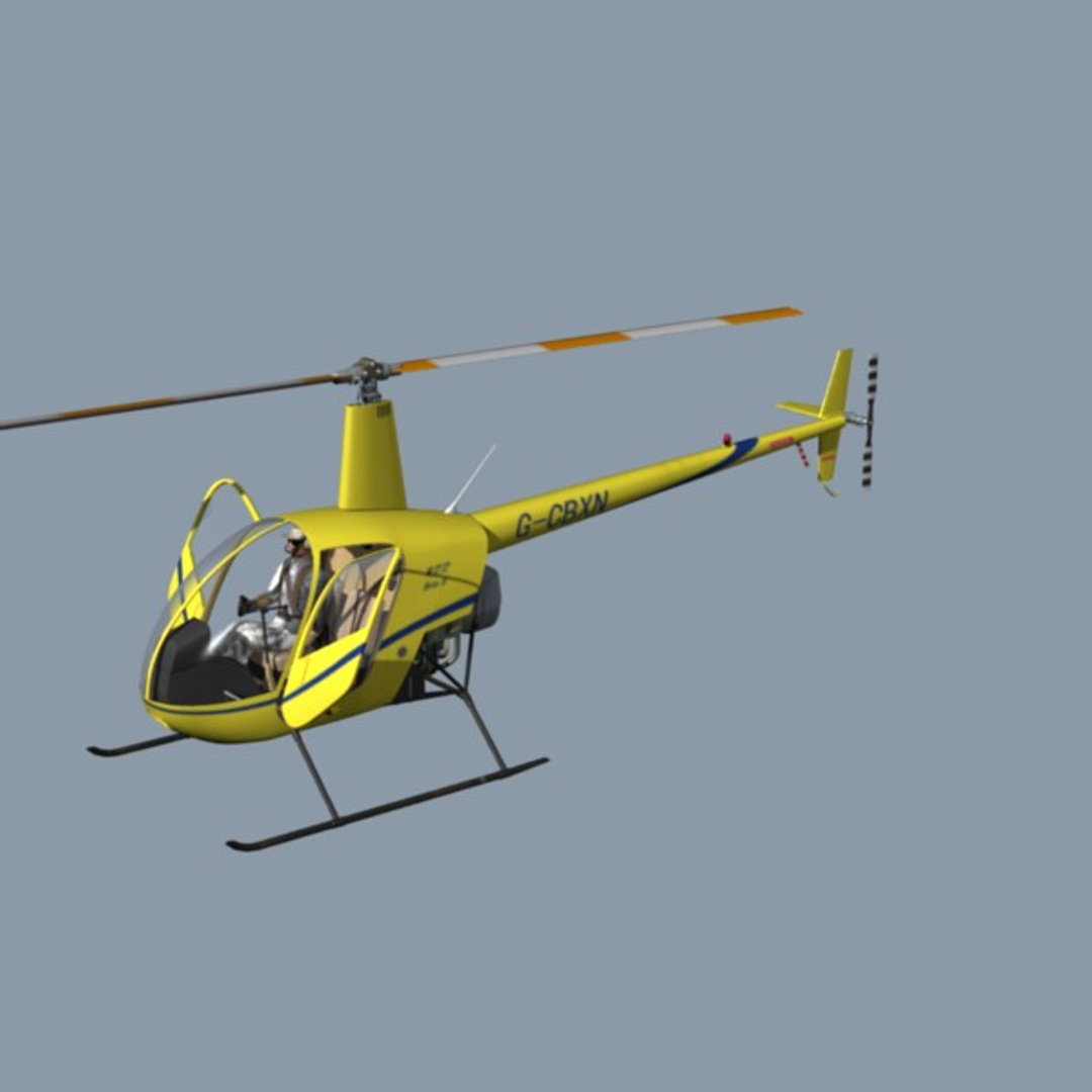 Robinson R22 3d Obj