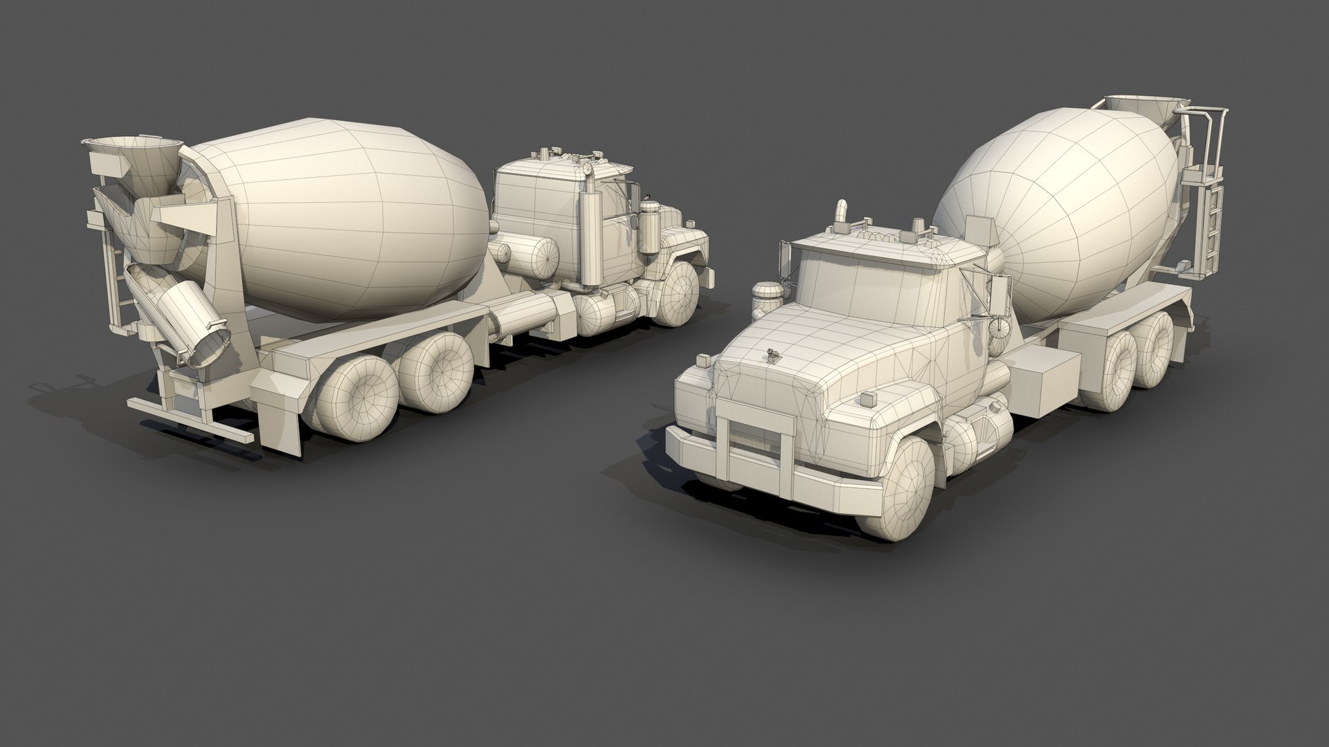 3D Mack RD690S Mixer Truck 1999 Model - TurboSquid 1865279