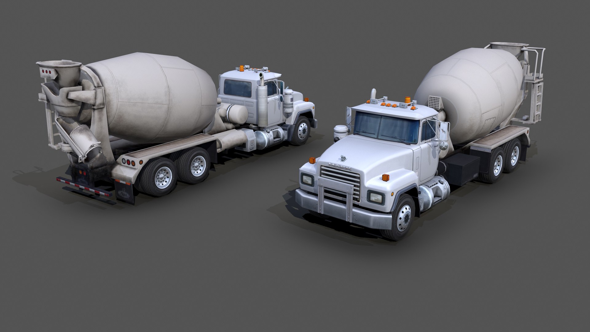 3D Mack RD690S Mixer truck 1999 model - TurboSquid 1865279
