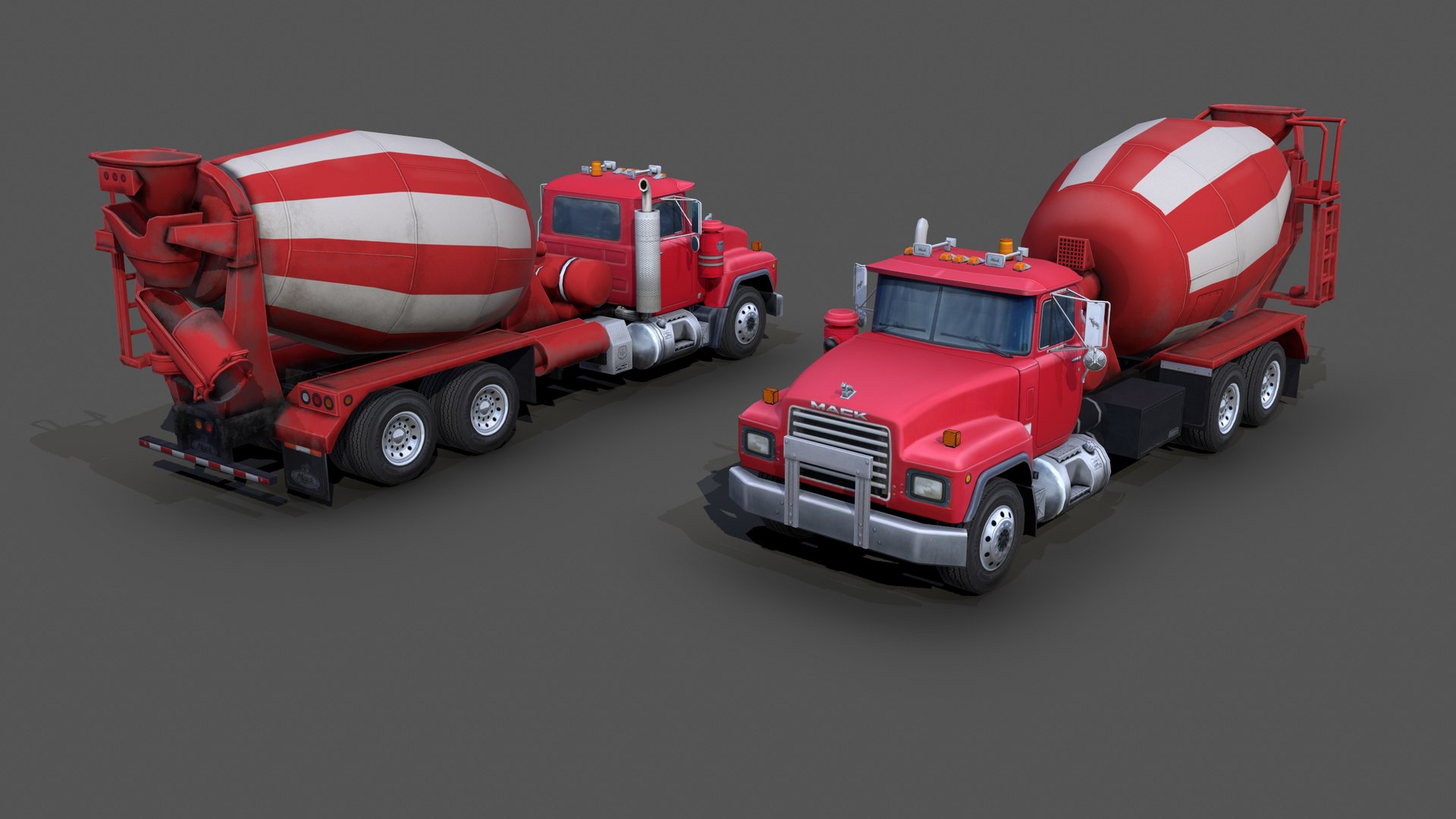 3D Mack RD690S Mixer Truck 1999 Model - TurboSquid 1865279