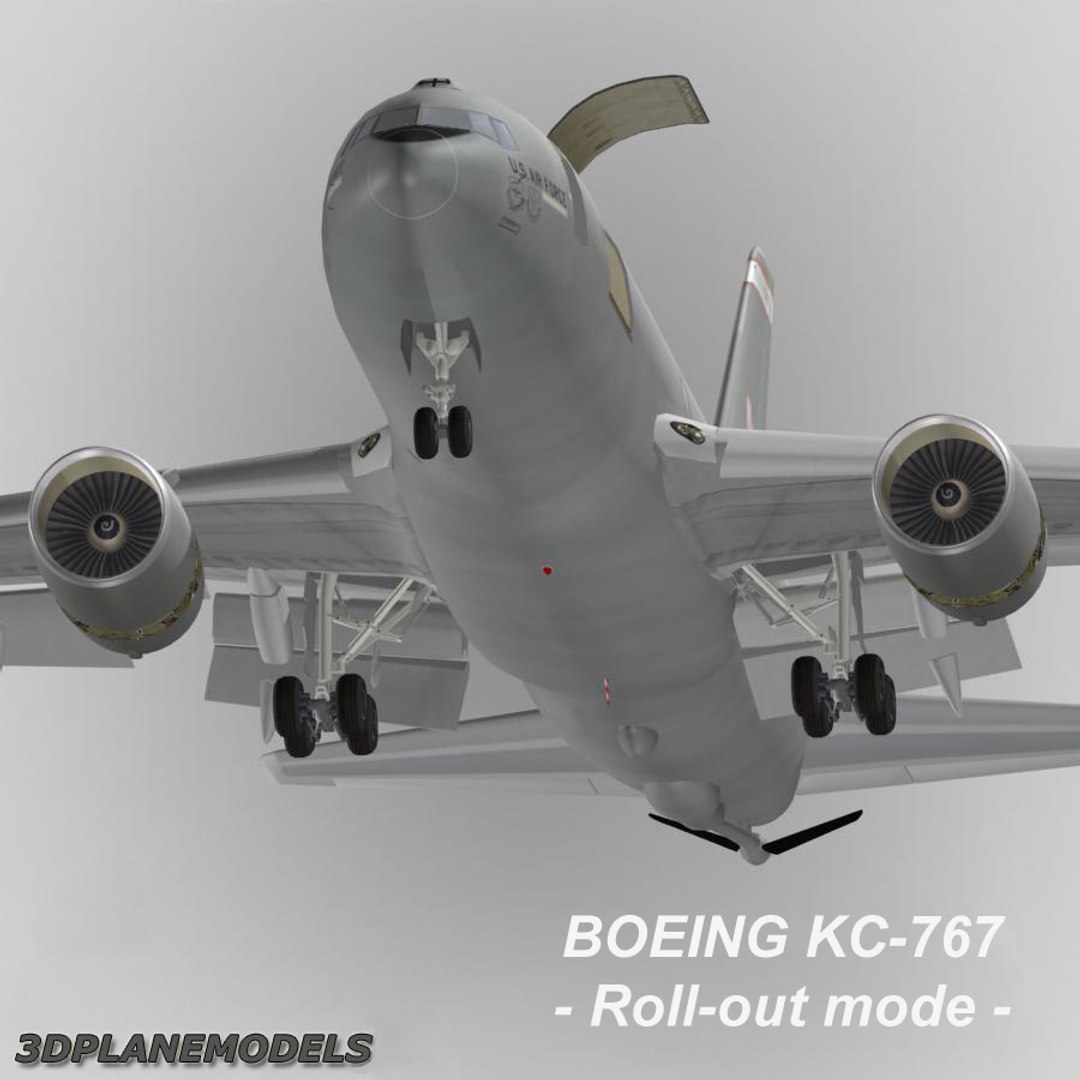 3d Kc-767 Tanker Transport Aircraft Model