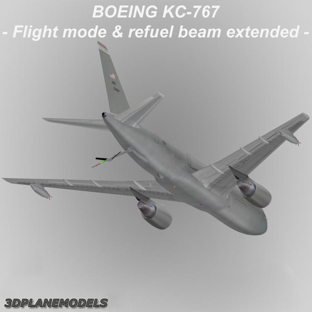 3d Kc-767 Tanker Transport Aircraft Model