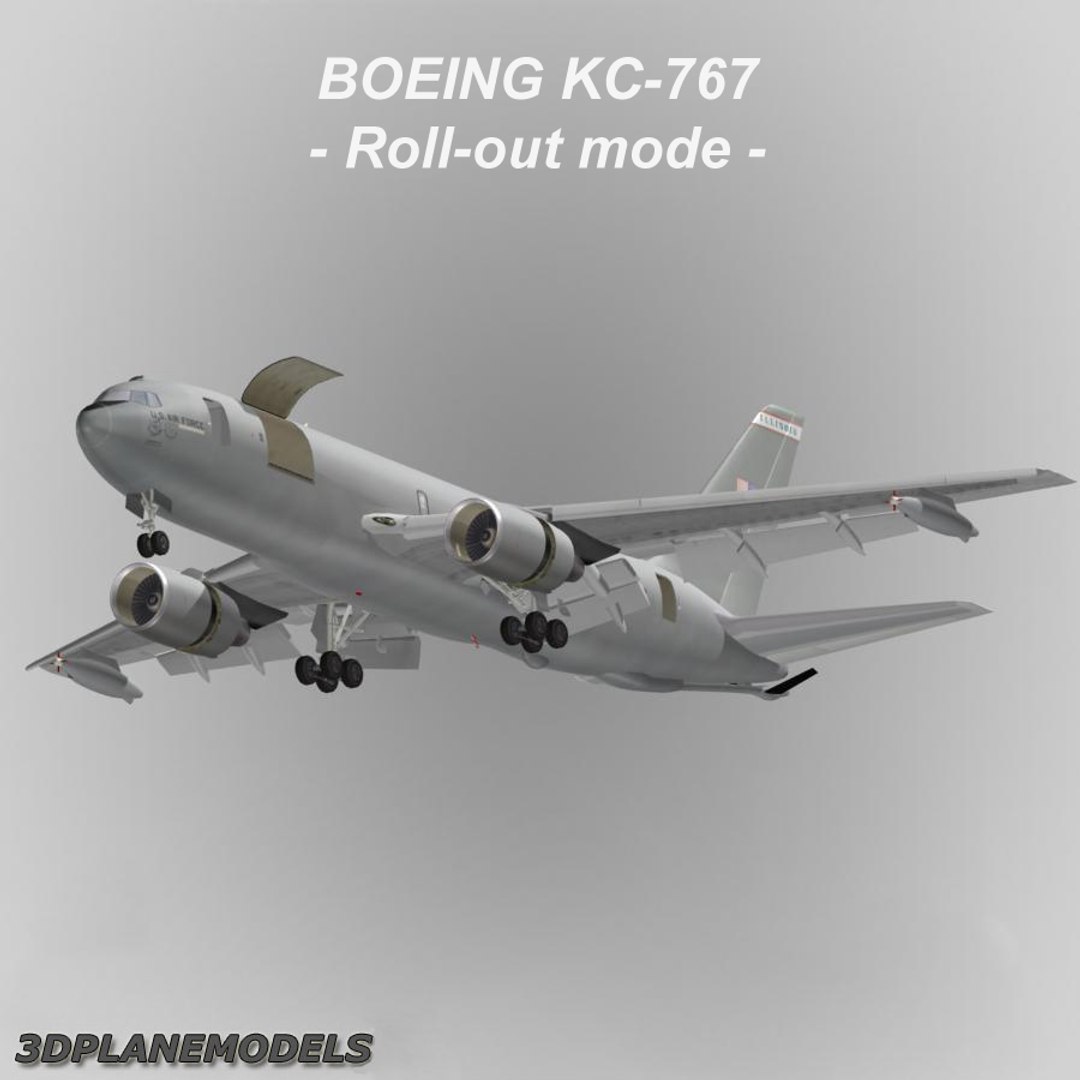 3d Kc-767 Tanker Transport Aircraft Model