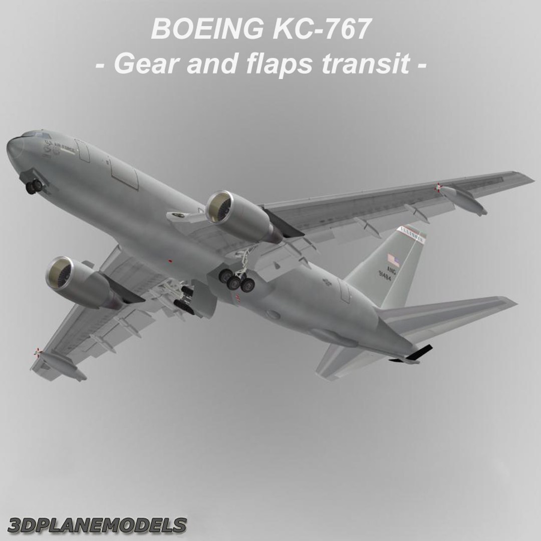 3d Kc-767 Tanker Transport Aircraft Model