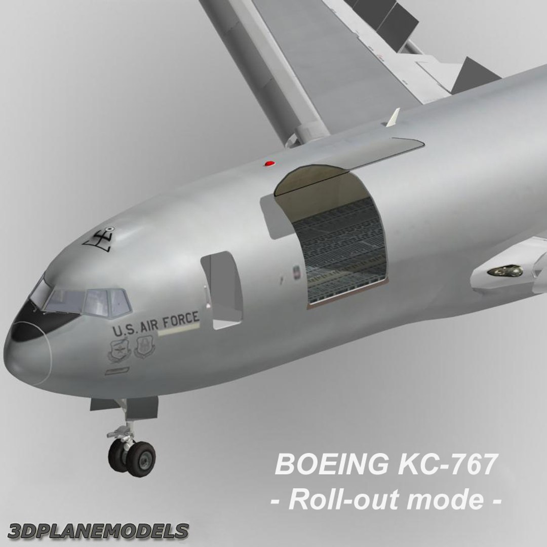 3d Kc-767 Tanker Transport Aircraft Model