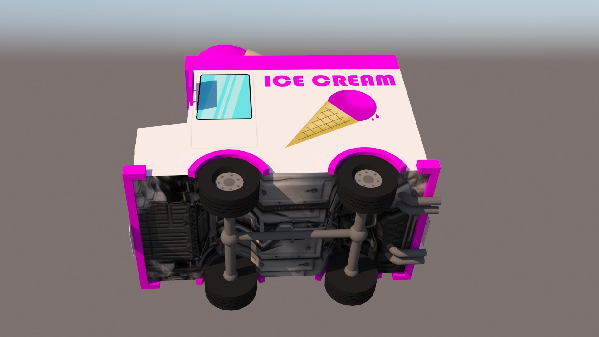 Cream Van 3D - TurboSquid 1629032
