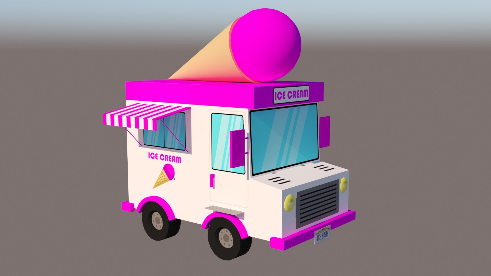 Cream Van 3D - TurboSquid 1629032