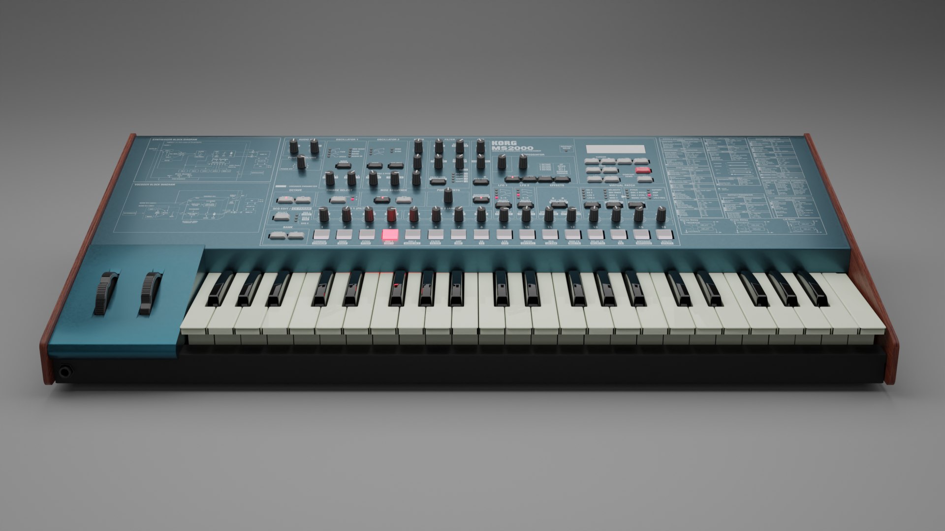 3D Korg MS2000 Synthesizer - TurboSquid 2227577