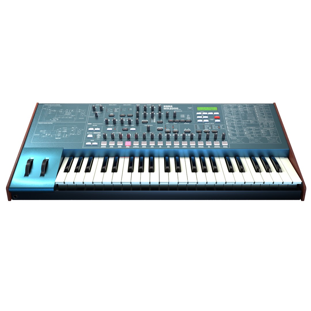 3D Korg MS2000 Synthesizer - TurboSquid 2227577