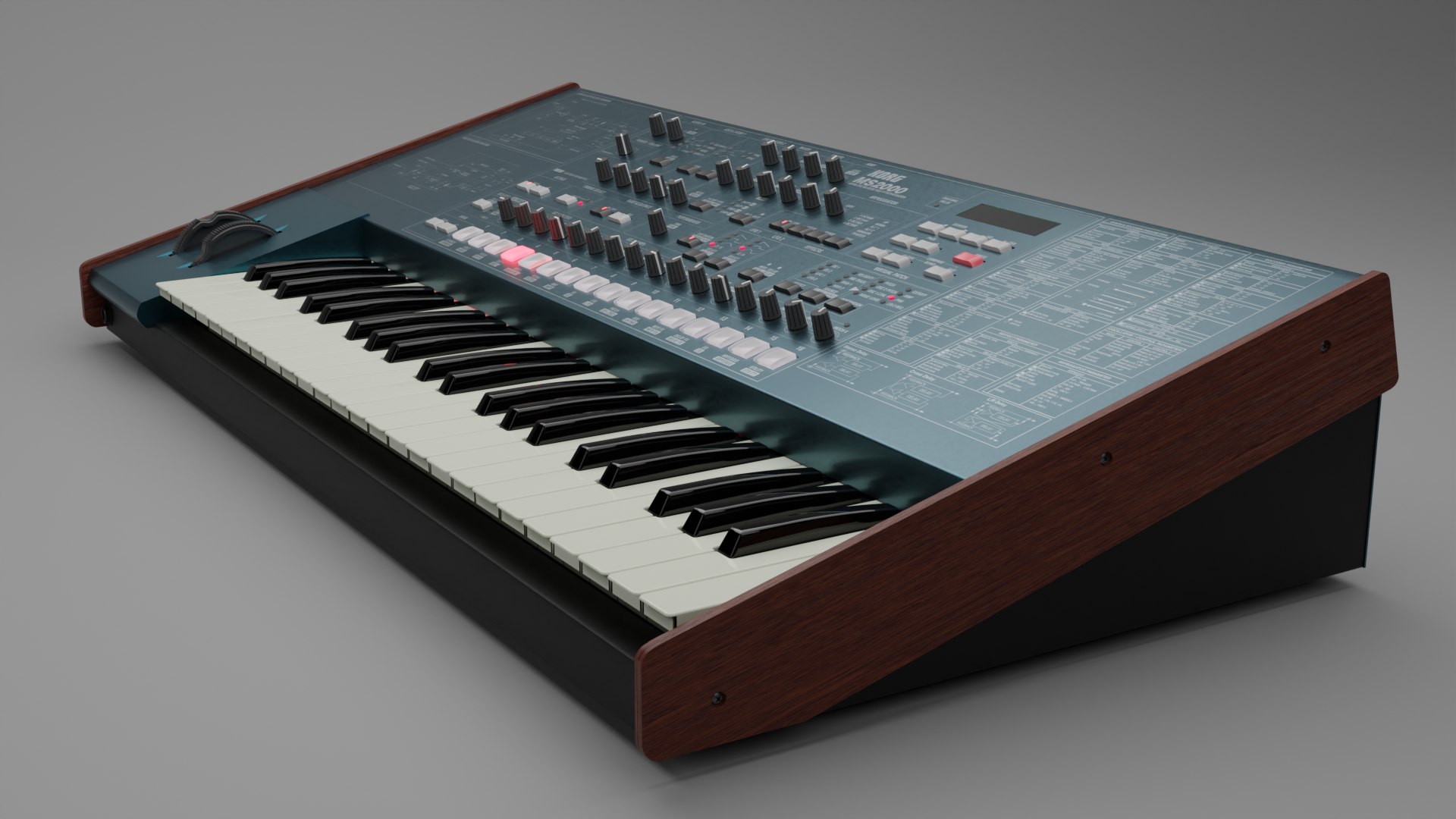 3D Korg MS2000 Synthesizer - TurboSquid 2227577
