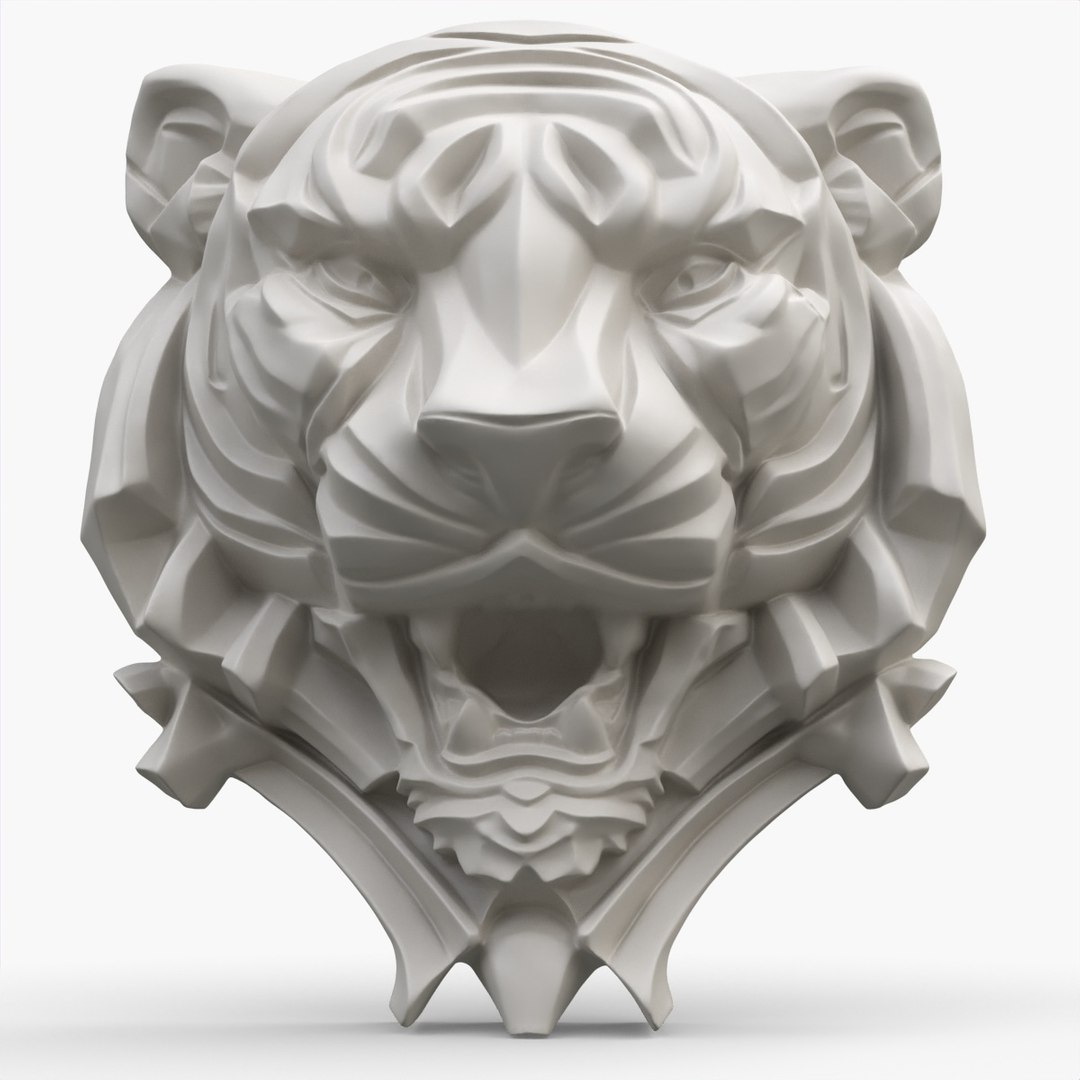 Tiger Head 2 Model - TurboSquid 2187249