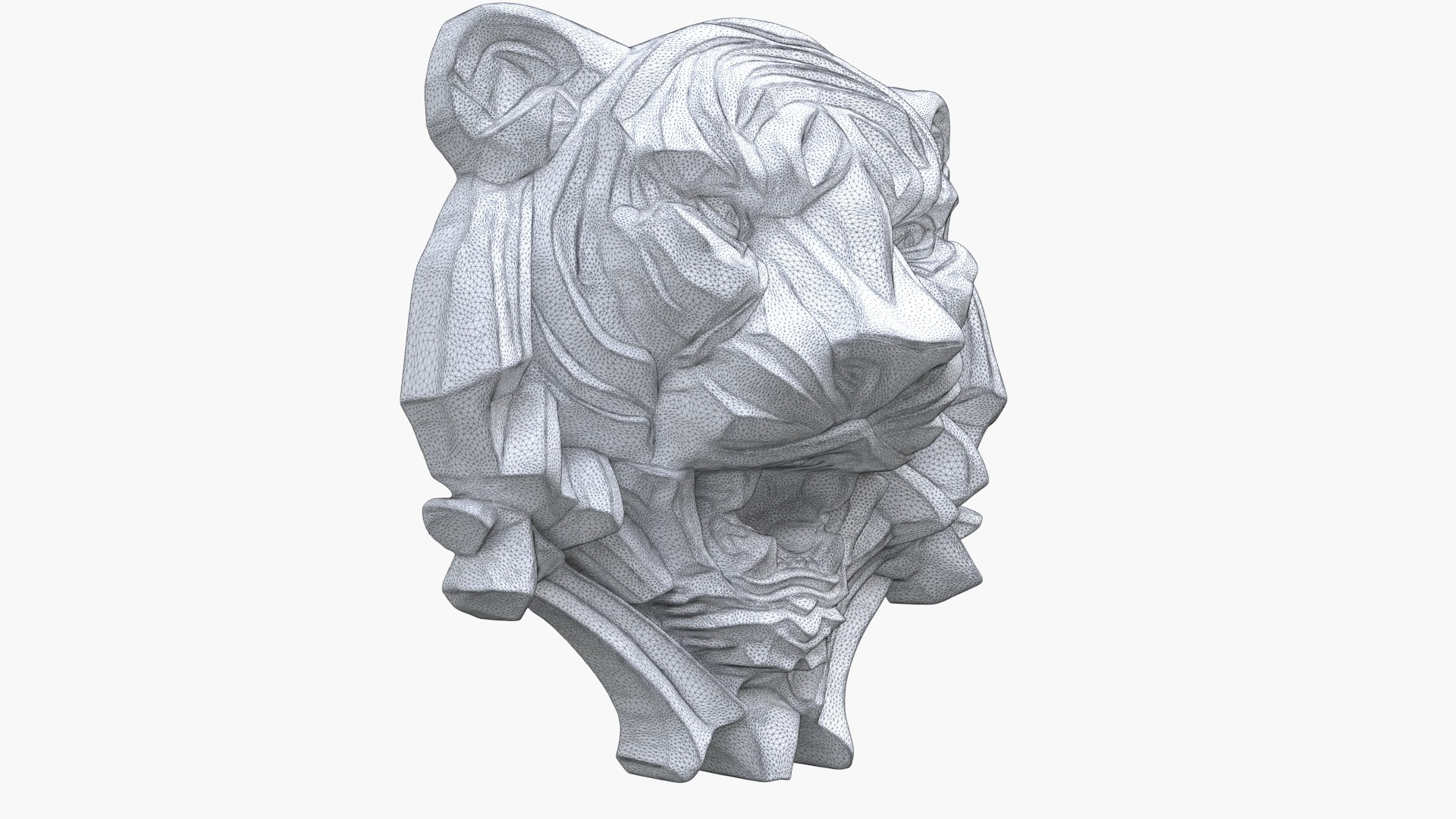 Tiger Head 2 Model - TurboSquid 2187249