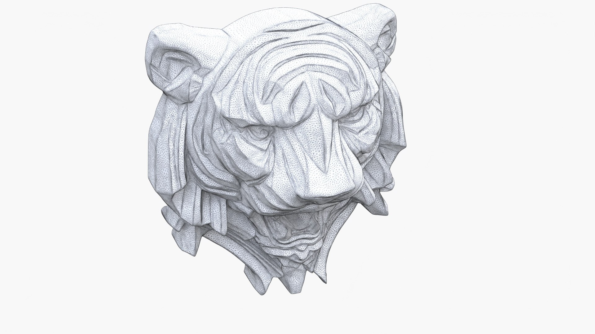 Tiger Head 2 Model - TurboSquid 2187249