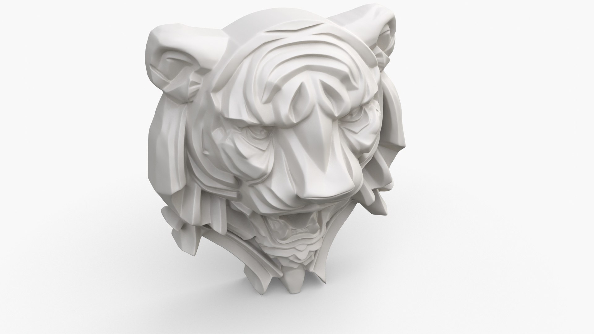 Tiger Head 2 Model - TurboSquid 2187249