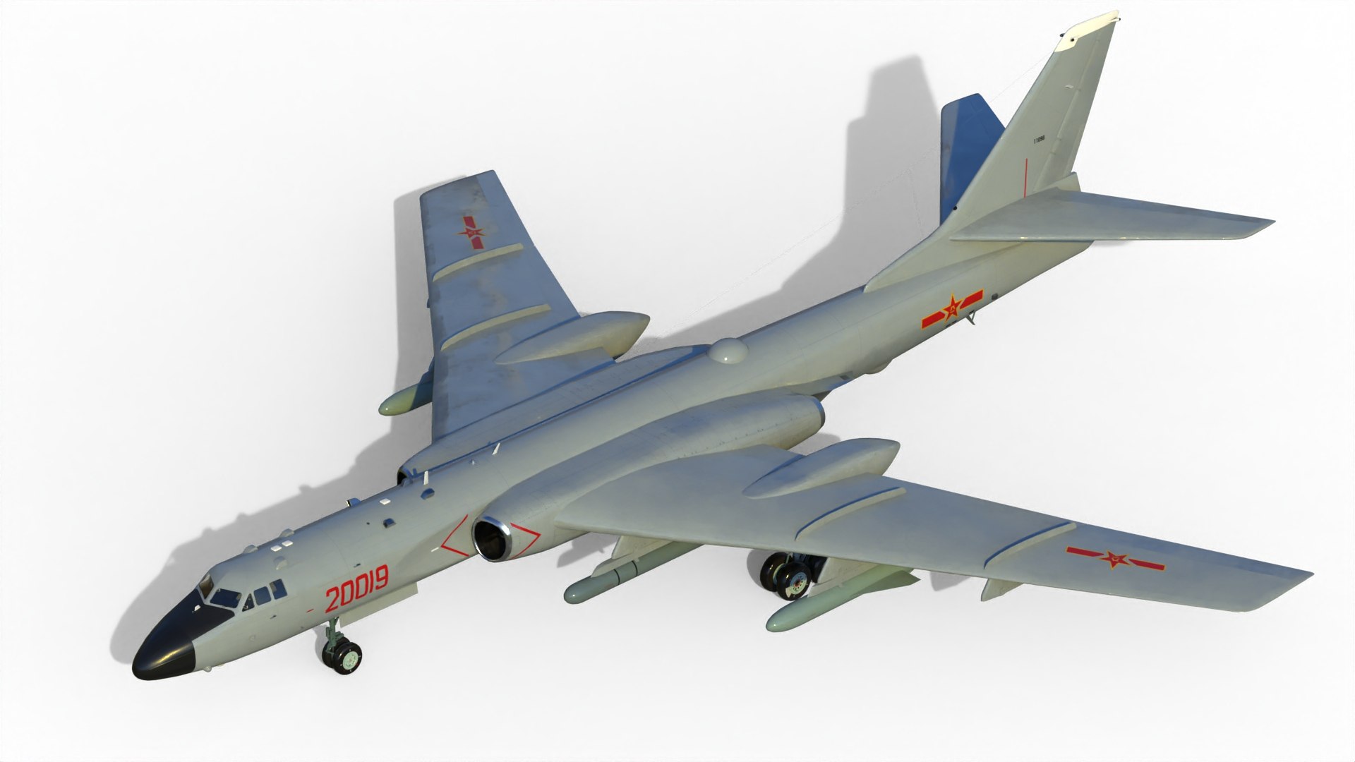 Xian H-6 Strategic Bomber 3D Model - TurboSquid 2186860