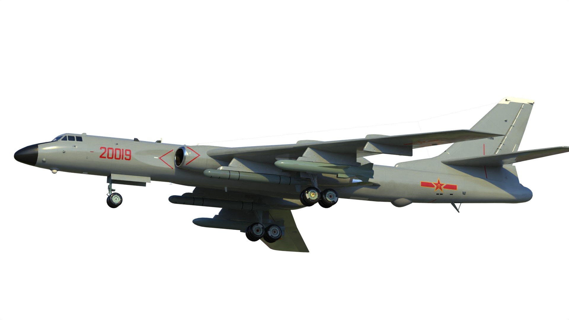 Xian H-6 Strategic Bomber 3D Model - TurboSquid 2186860