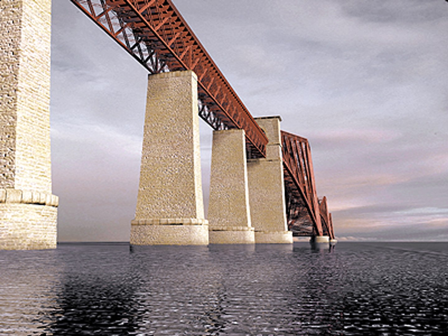 Forth Bridge 3d Model