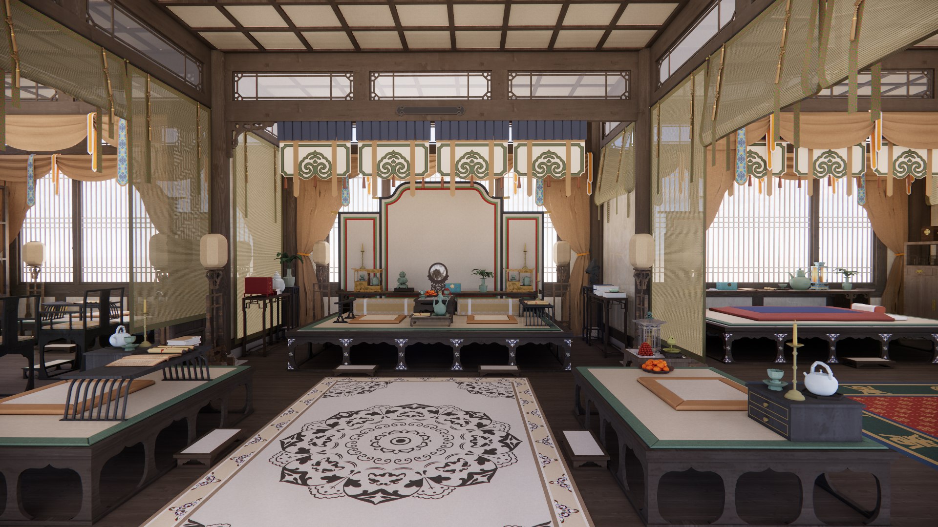 Ancient Chinese Interior Design-A2 Model - TurboSquid 2138567